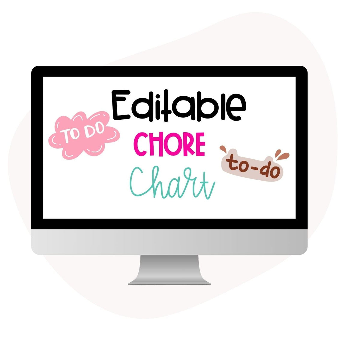 Editable Chore Chart for Kids with ADHD & Autism